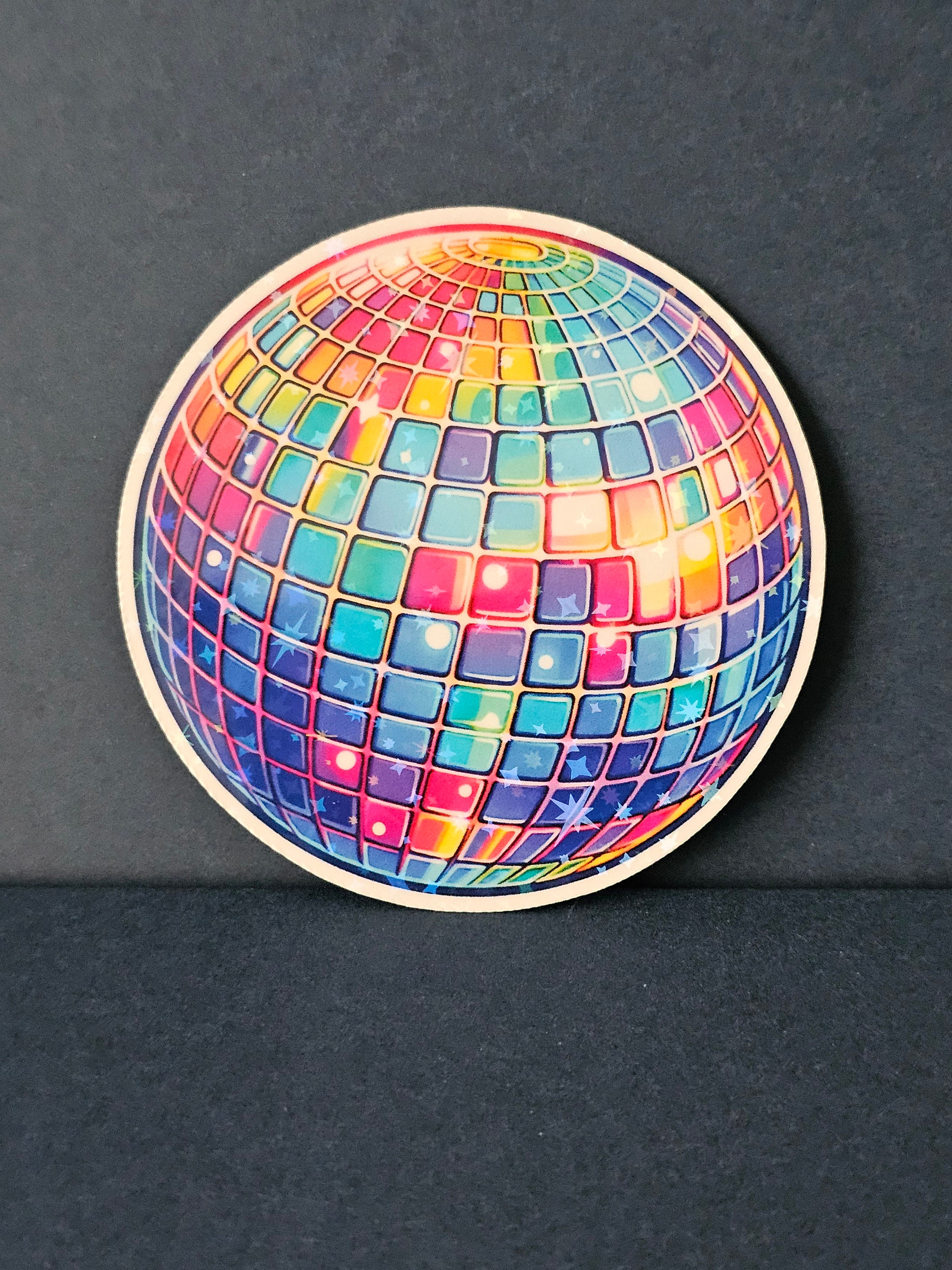 Disco Ball, Holographic, Stickers, Vinyl Stickers, Water Bottle ...