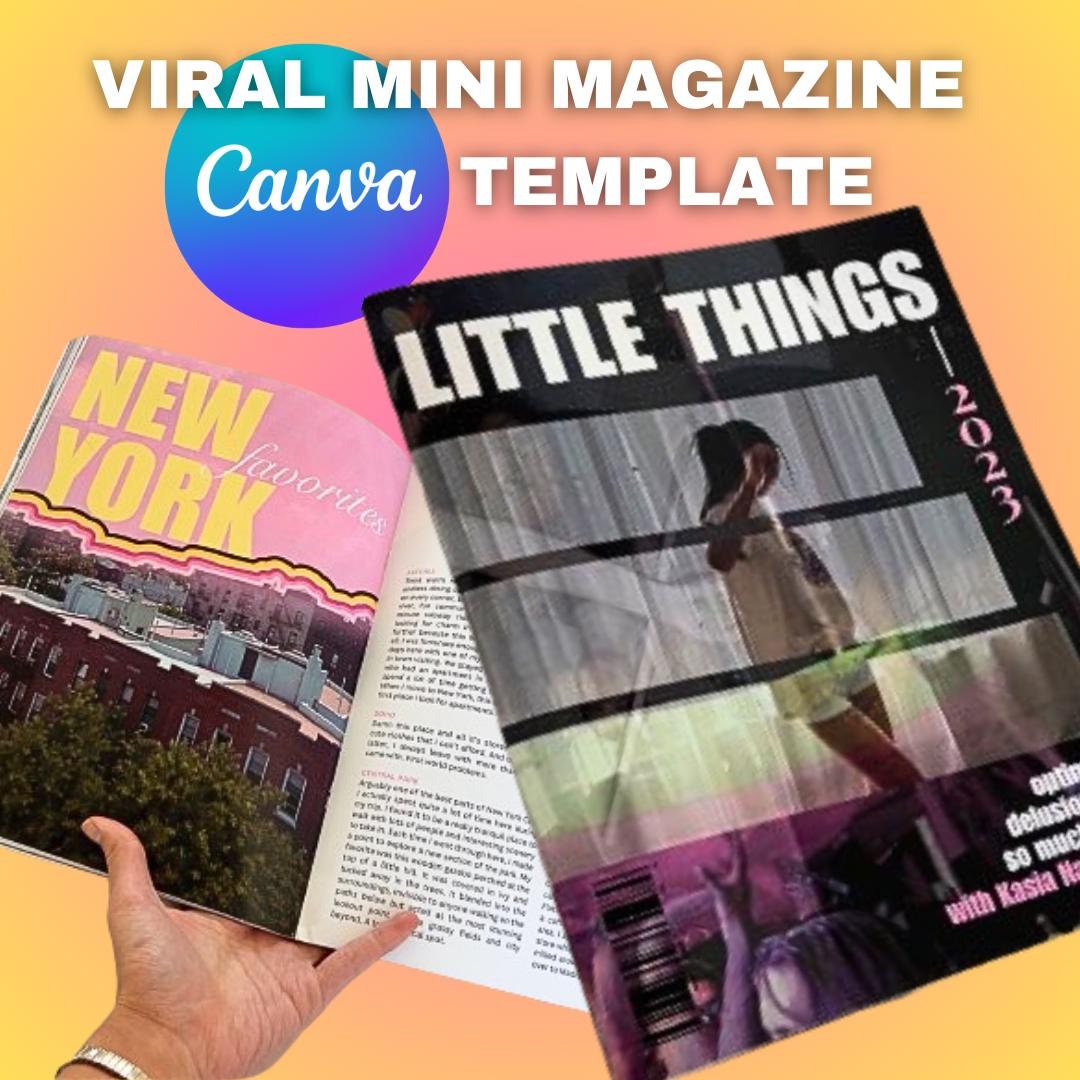 Tiktok Viral Mini Magazine CANVA Template DIY Customizable for Your 20s ...
