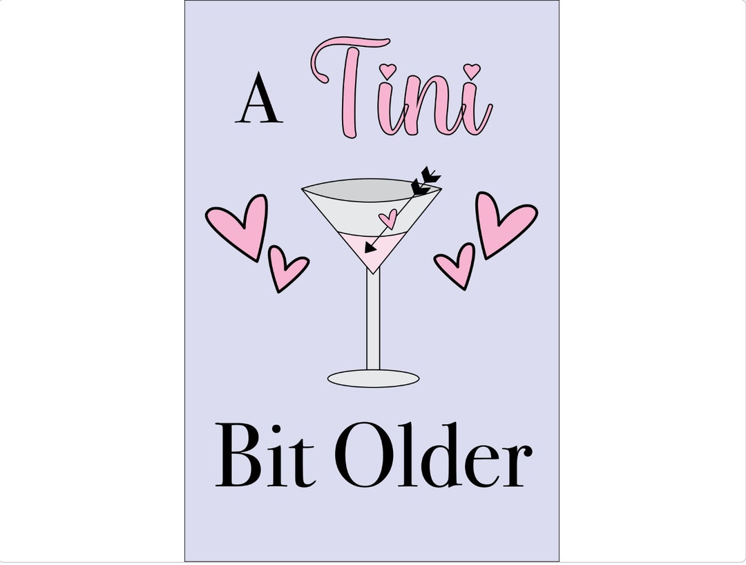 A Tini Bit Older Birthday Sign - Etsy