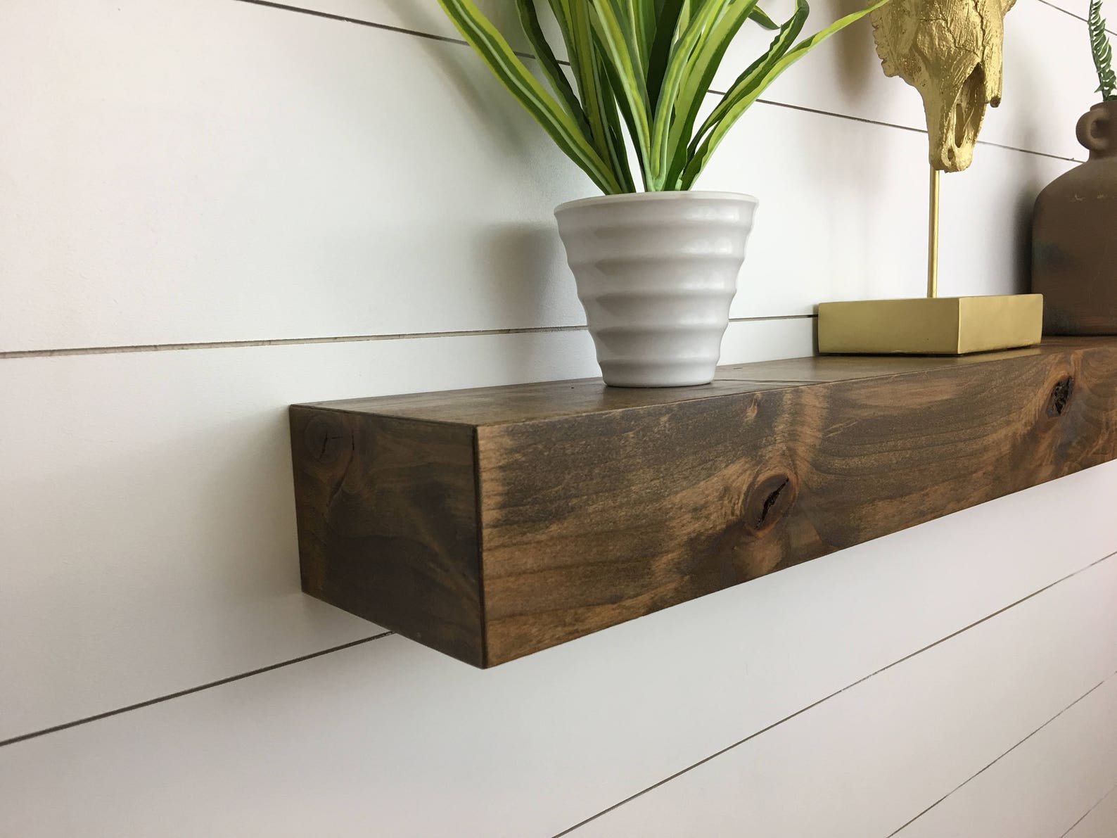 Contemporary Rustic Floating Shelves // Floating Shelves // - Etsy