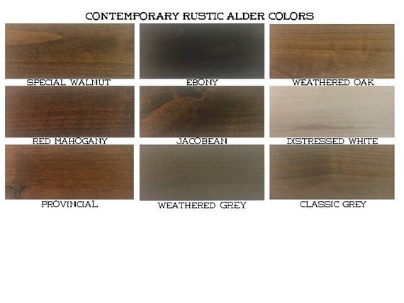 Alder Color Swatch Samples