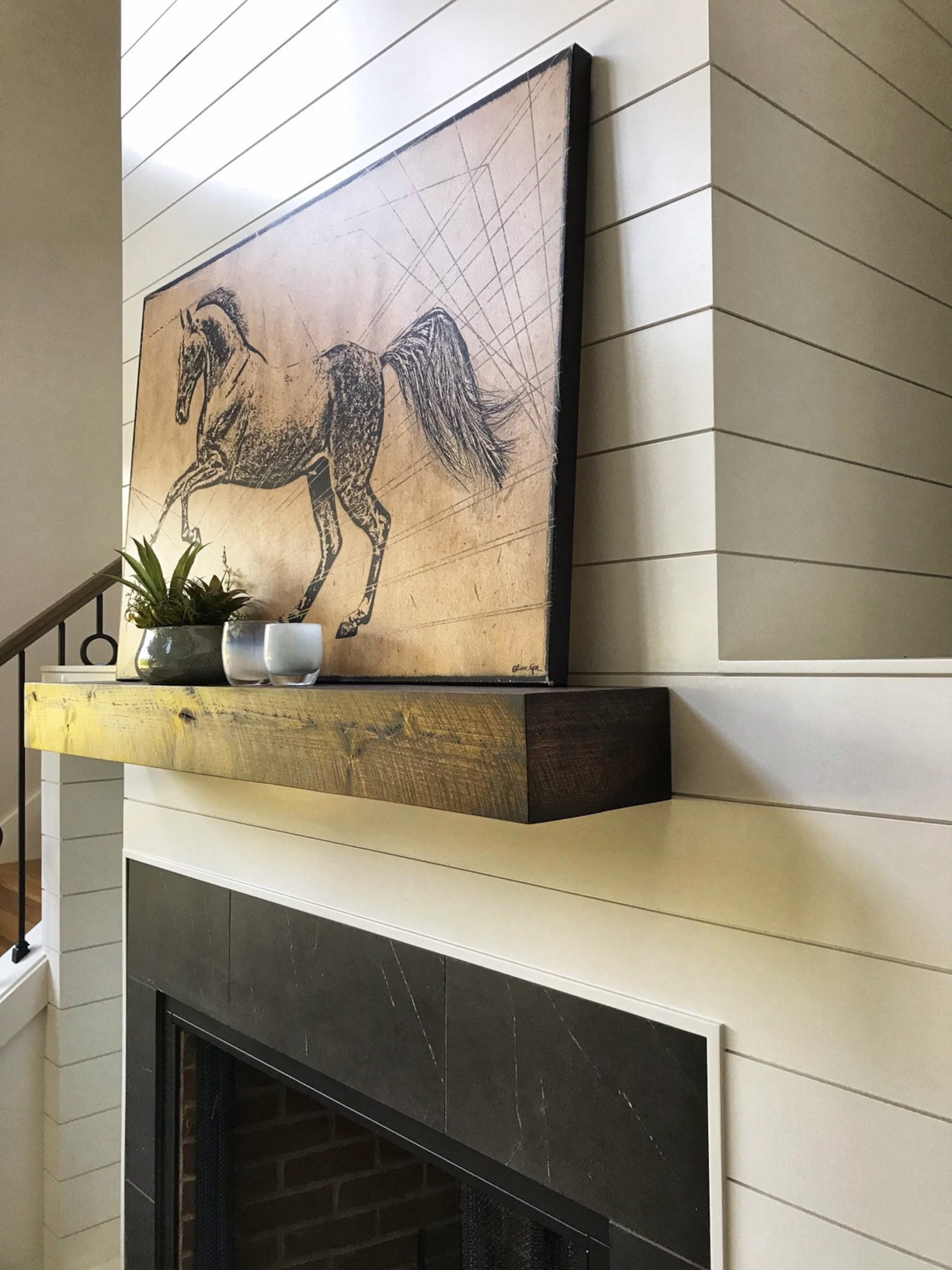 Fireplace Mantel // Modern Rustic Mantel // Rustic Wood Mantel - Etsy