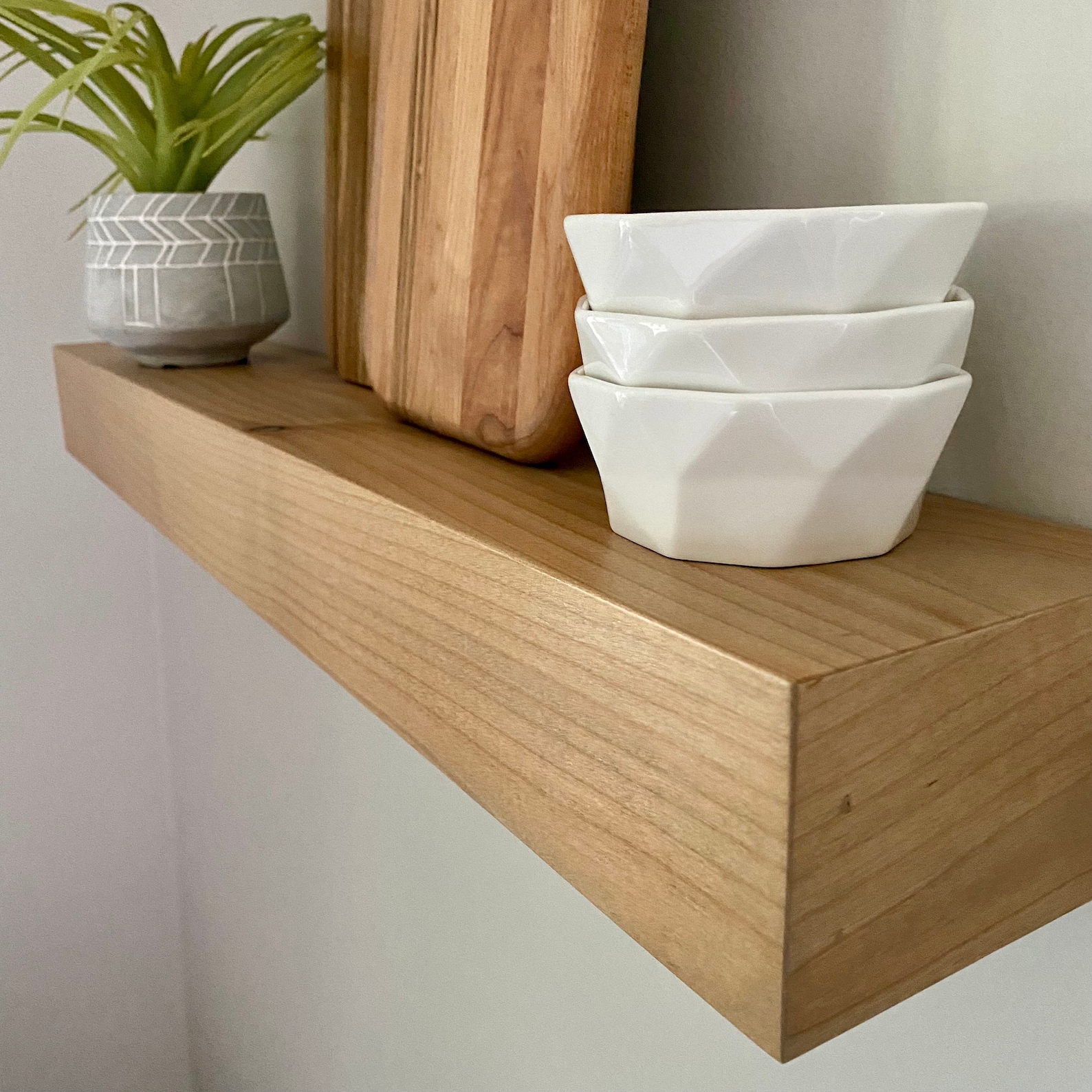 Floating Shelves // Set of Two Contemporary Rustic Floating Shelves ...