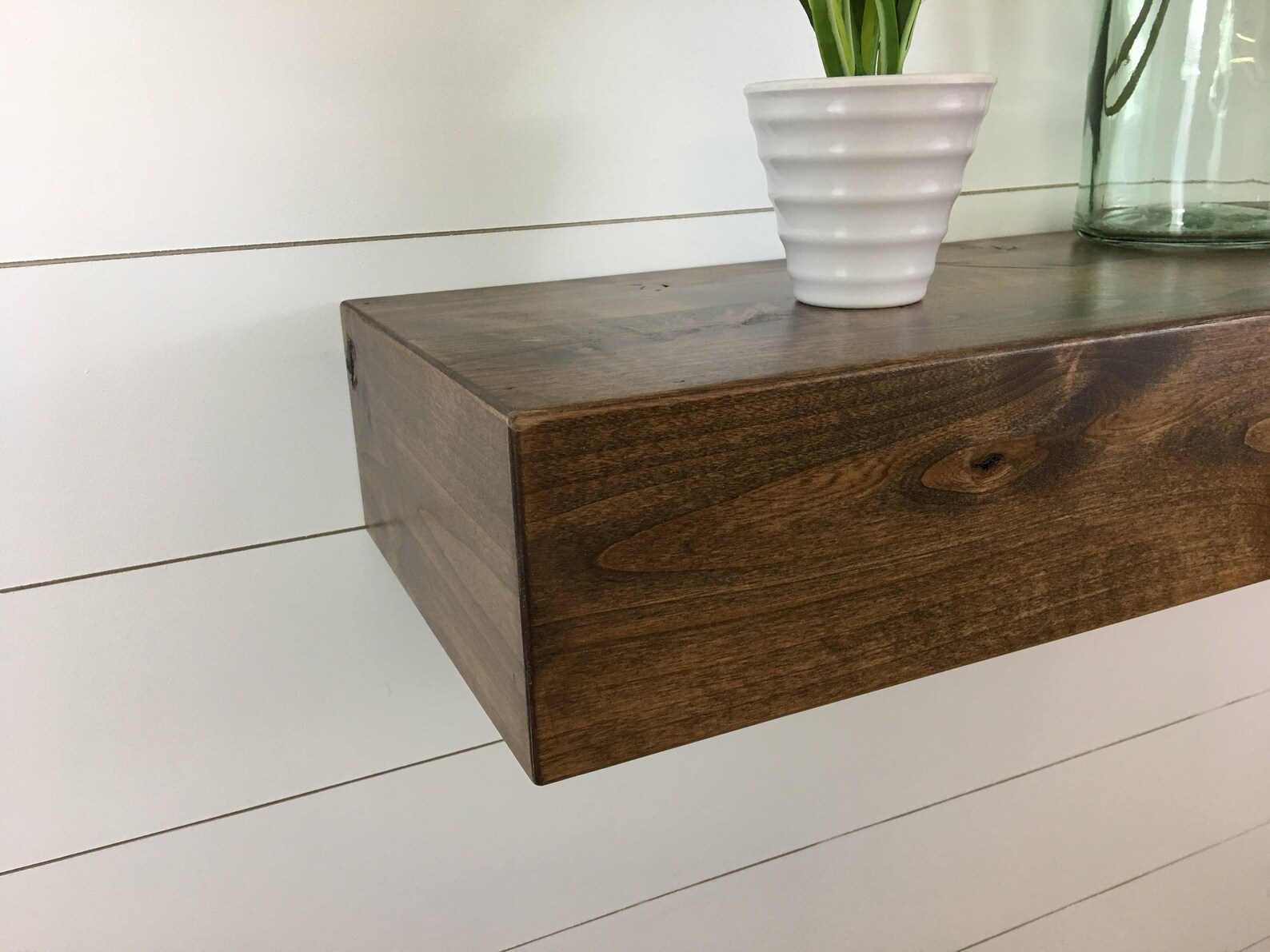 Contemporary Rustic Deep Floating Shelves // Floating Shelves ...