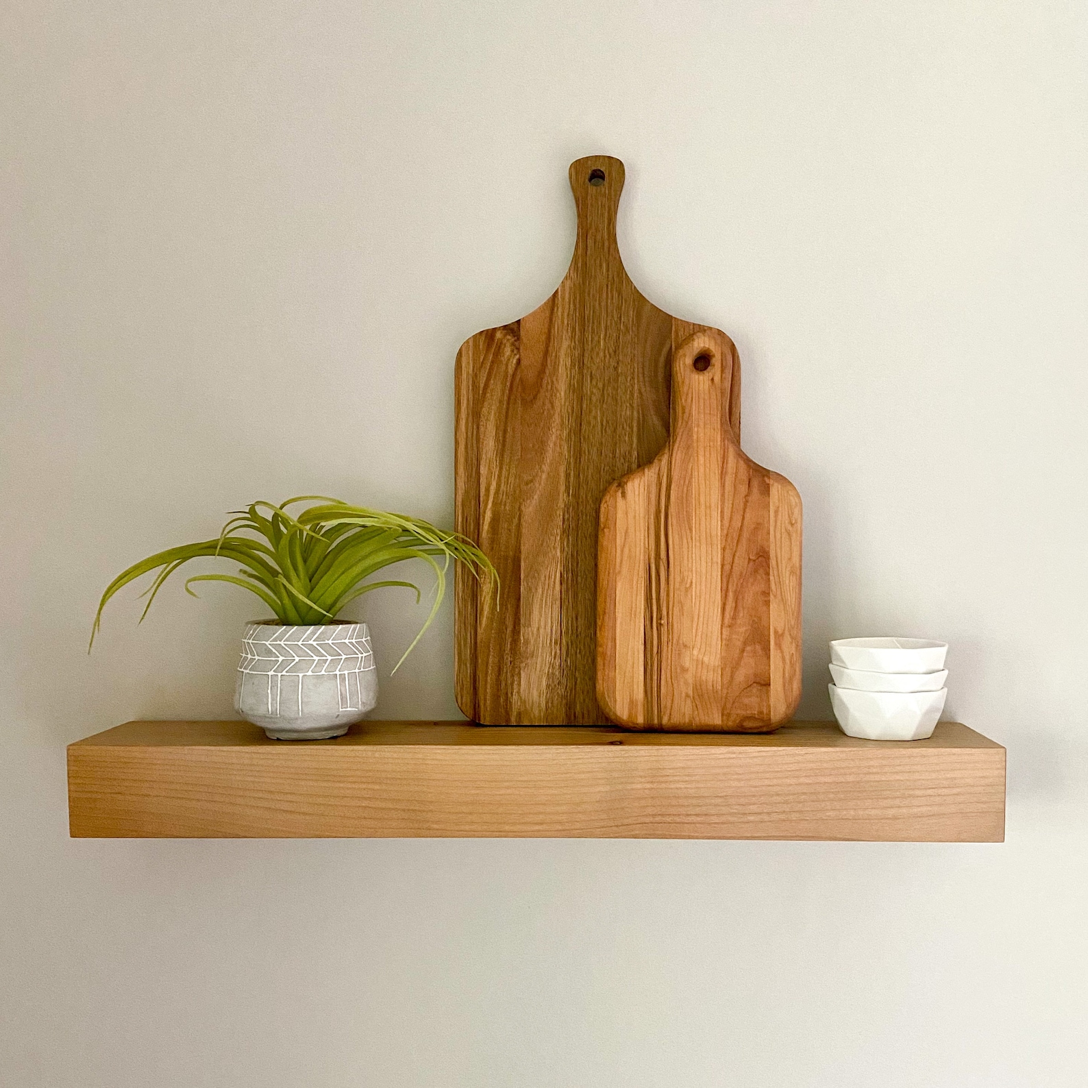 Contemporary Rustic Floating Shelves // Floating Shelves // Floating ...