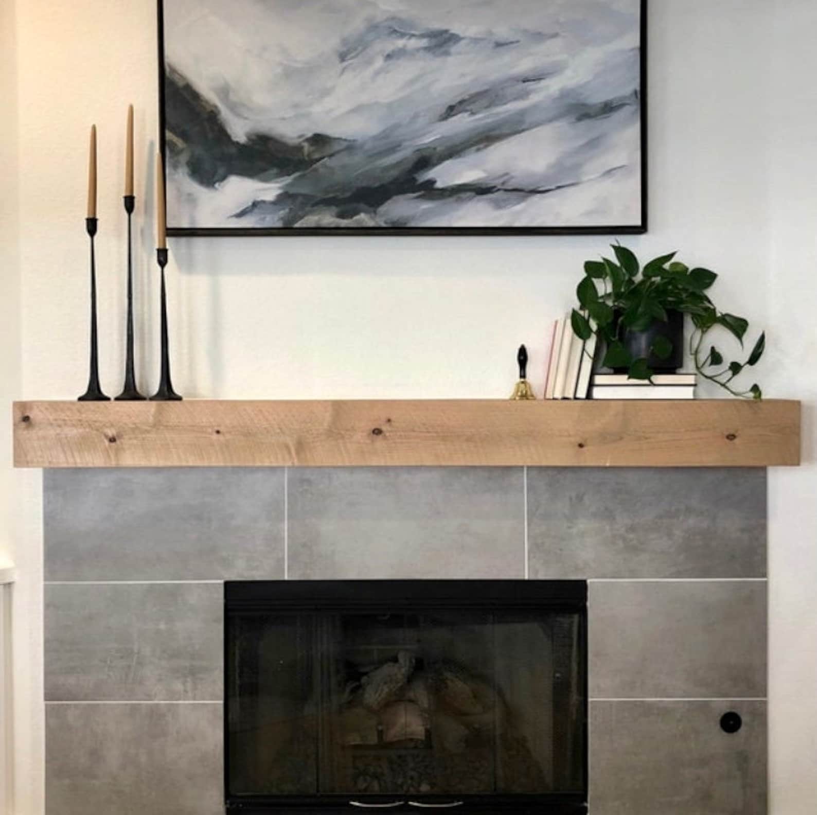 Fireplace Mantel // Mantel // Rustic Wood Mantel // Custom - Etsy