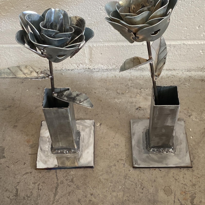 Metal Roses - Etsy