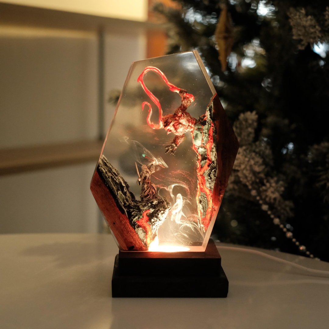 Game Character Resin Lamp, LOTR Resin Lamp, Epoxy Resin Lamp, Custom ...