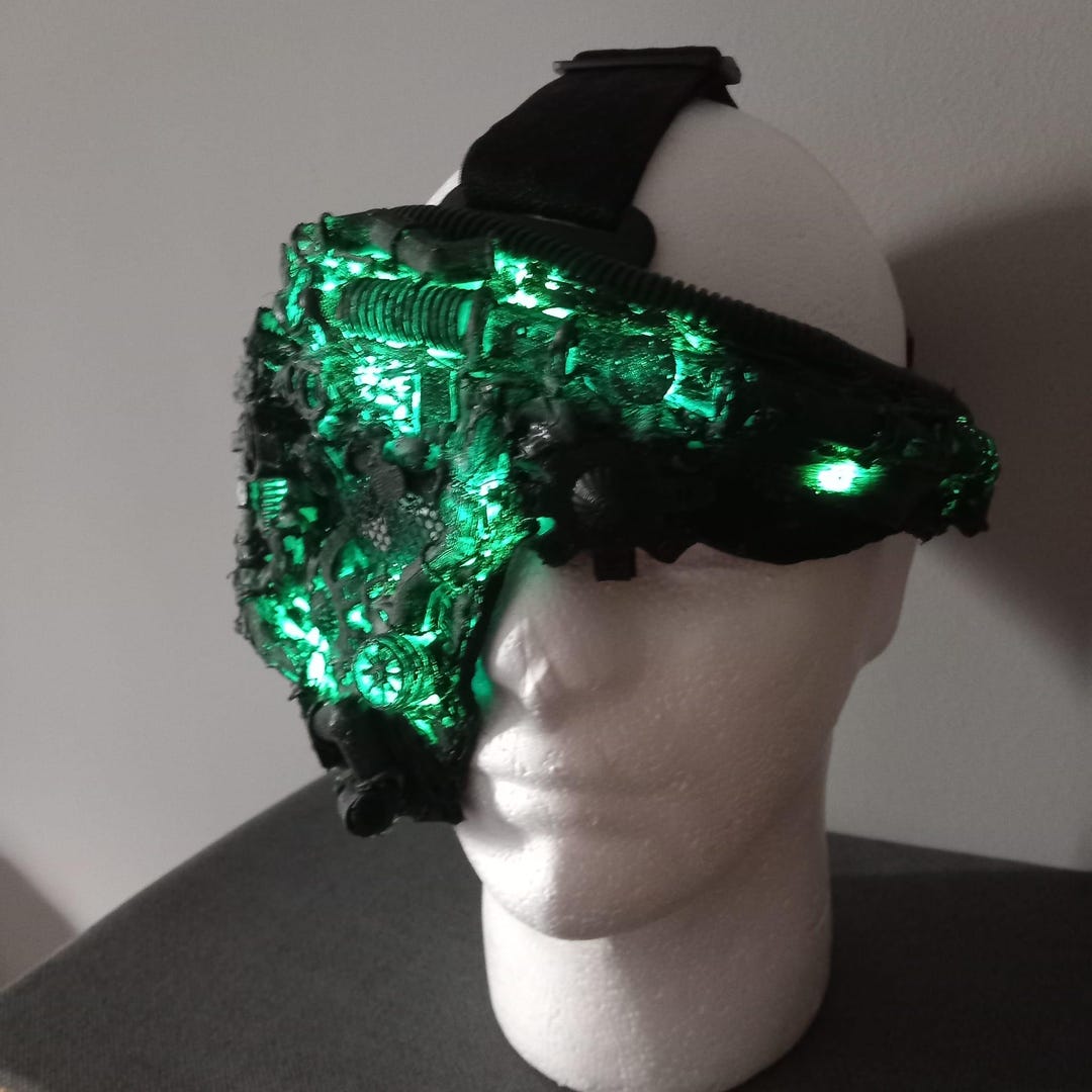 Star Trek Borg Inspired Costume Half Face Mask, Resistance is Futile ...