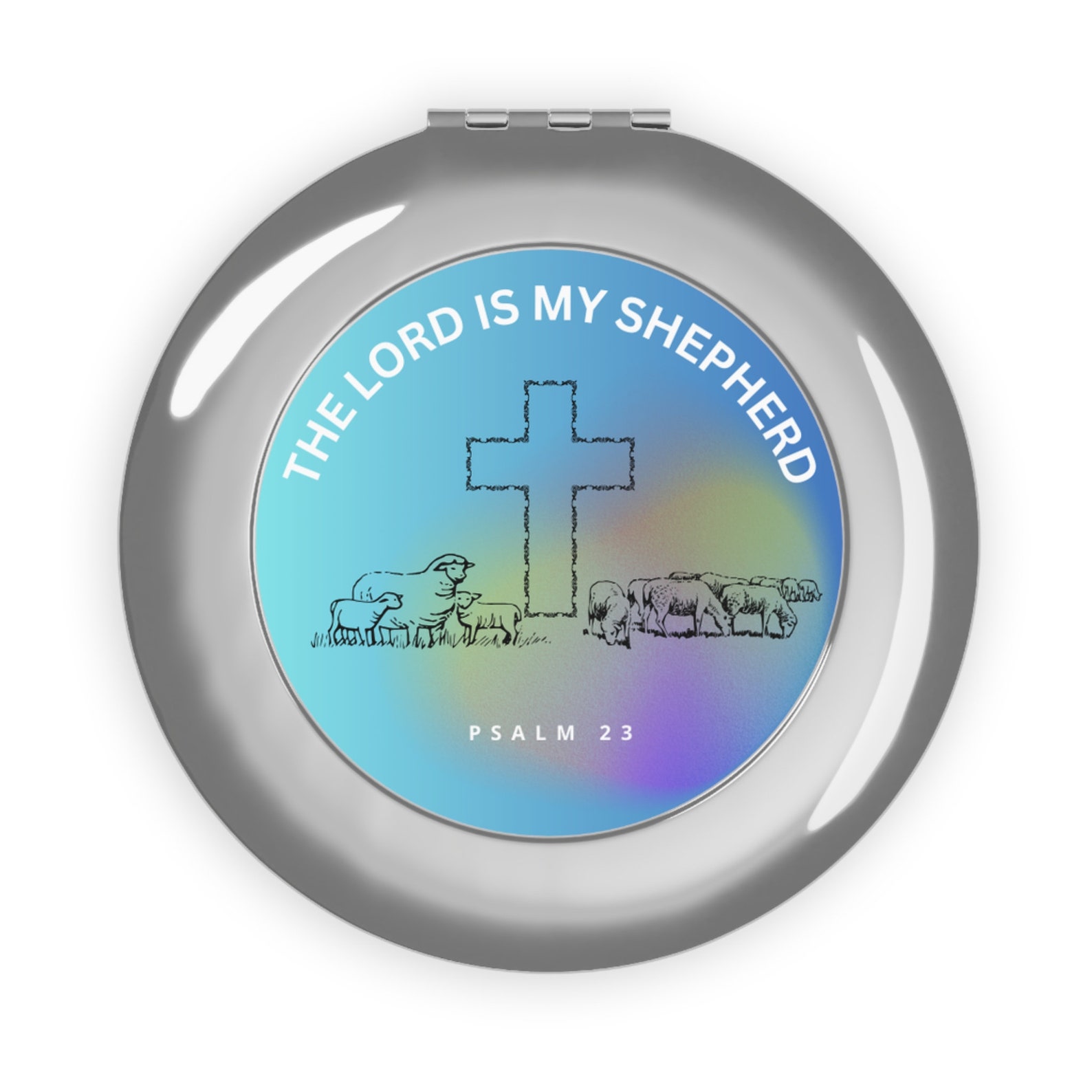 Compact Travel Mirror - Blue - Etsy