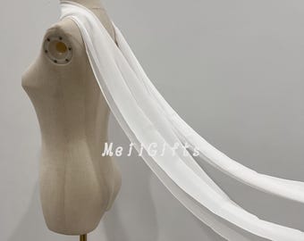 Off White Chiffon Wedding Scarf, 120 Colors Chiffon Neck Scarf, Wedding ...