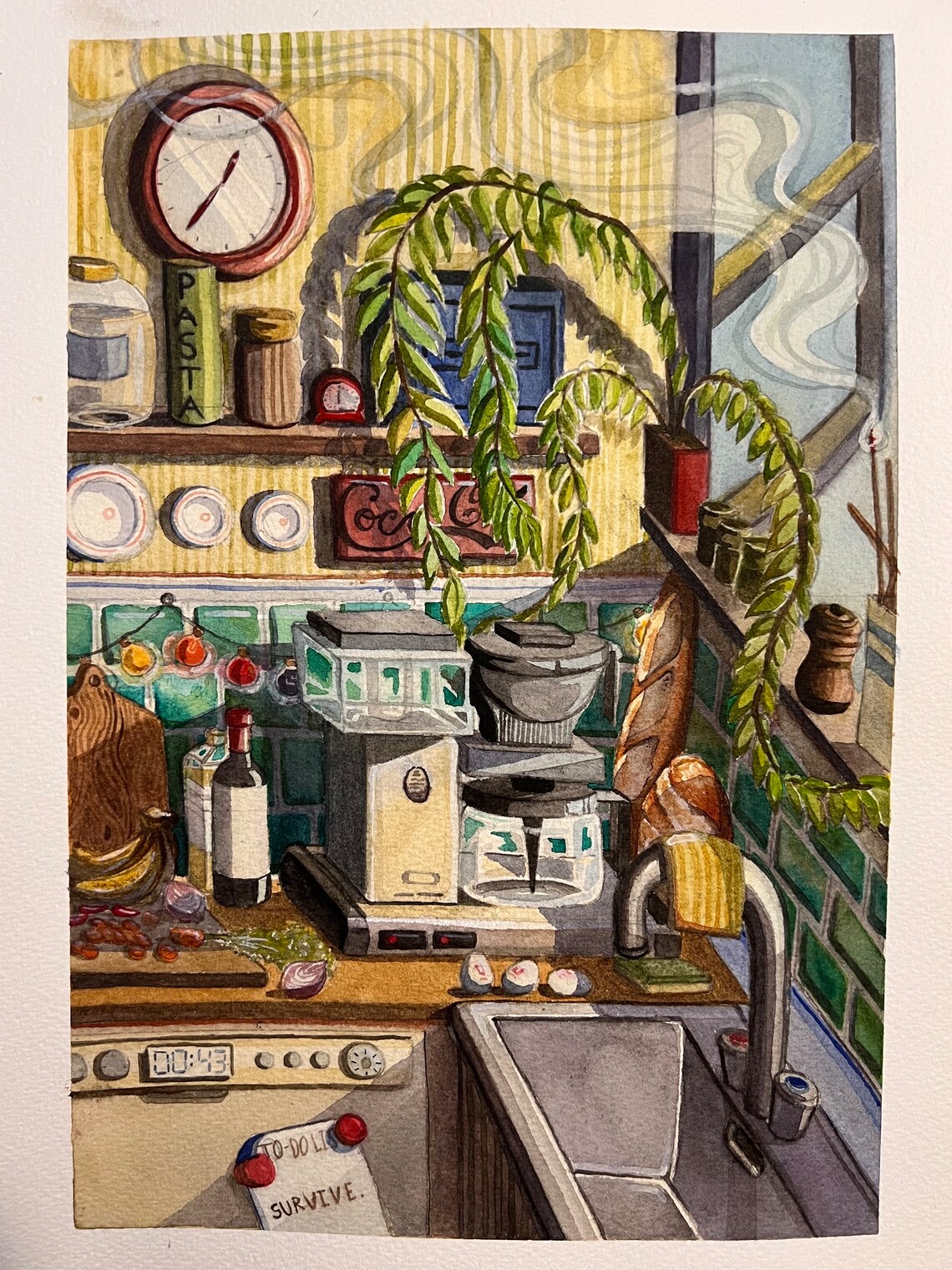 Kitchen”, Watercolour Painting - Etsy