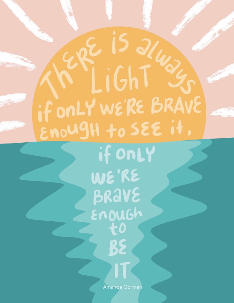 Amanda Gorman Poem Digital Download Art Print 8x10 Sunrise - Etsy