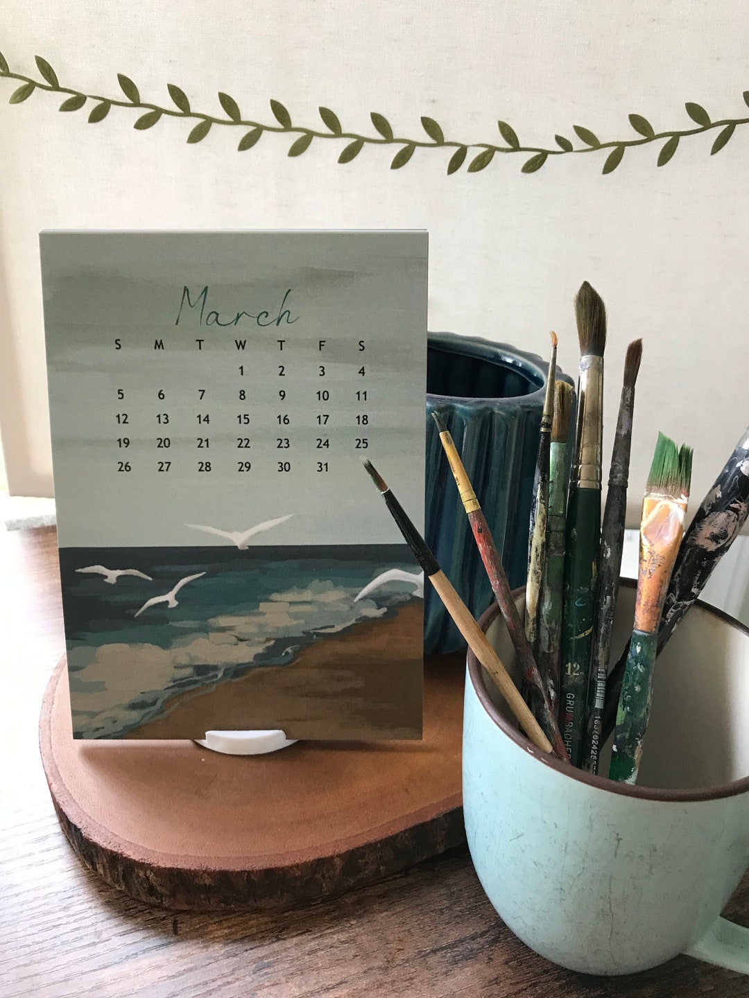 2025 Ocean Beach Calendar Ocean Scene Calendar Desktop Calendar Ocean ...