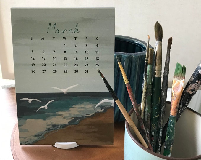 2025 Ocean Beach Calendar Ocean Scene Calendar Desktop Calendar Ocean ...