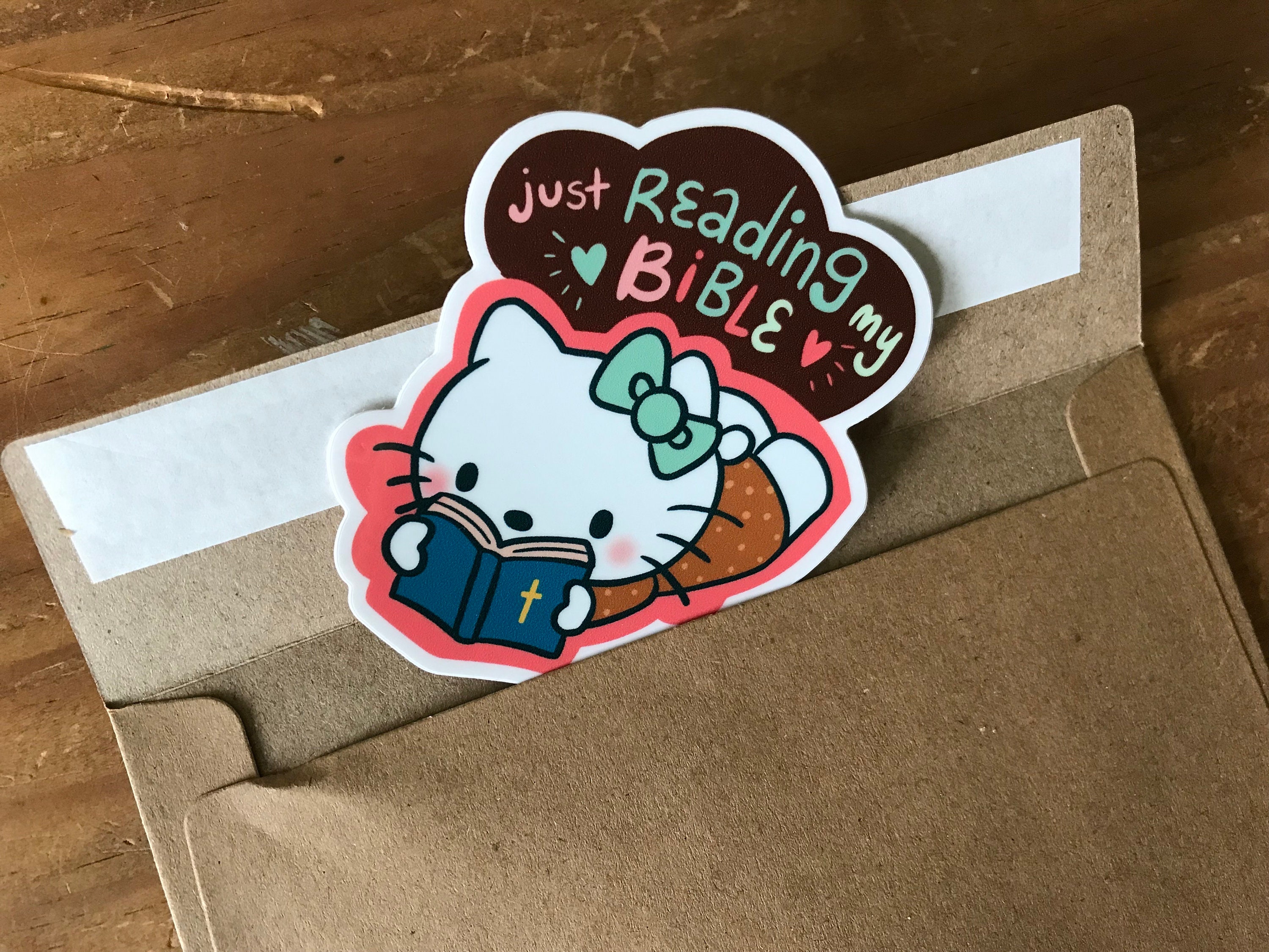 Hello Kitty Laptop Sticker Fade Proof Waterproof Bible Christian Cat ...