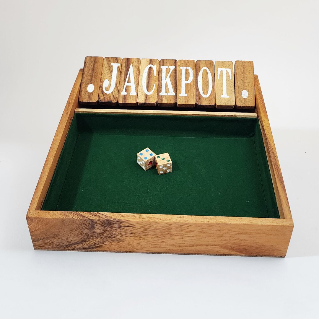 Shut the Box Jumbo 9x9x1.8, Wooden Shut the Box, Classic Shut the Box ...