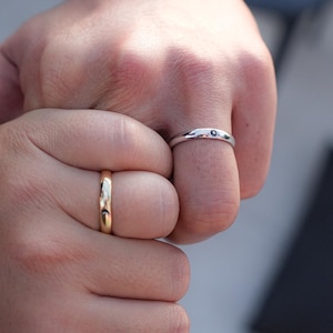 The Luna and the Sol Rings, Silver Sun and Moon Rings, Adjustable ...