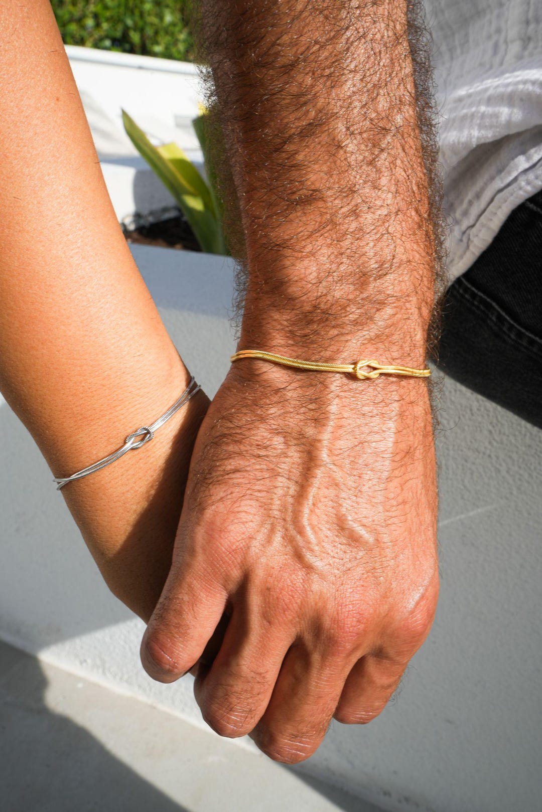 Love Knot Couple Bracelet Set of 2, Custom Eternal Love Bracelet ...