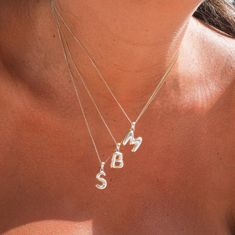 Letter Necklace - Etsy