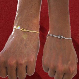 Couple Bracelet Set of 2, Love Knot Eternal Rope Bracelet,matching ...