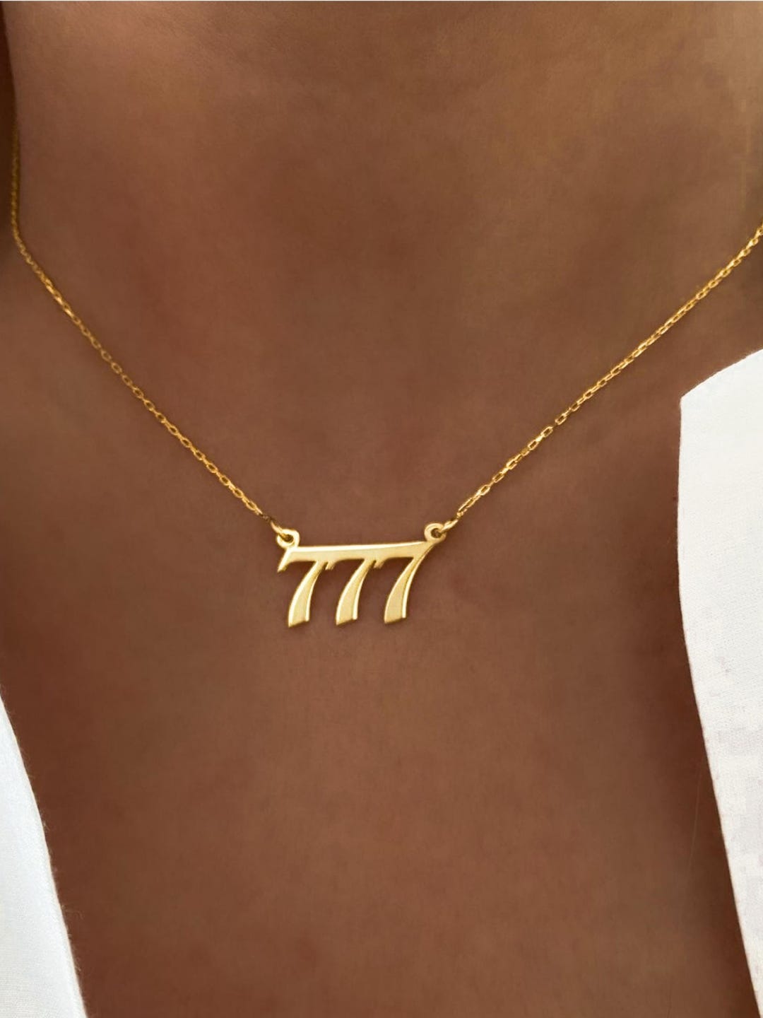 777 Angel Number Necklace, Necklace With Number, Number 444 Necklace ...