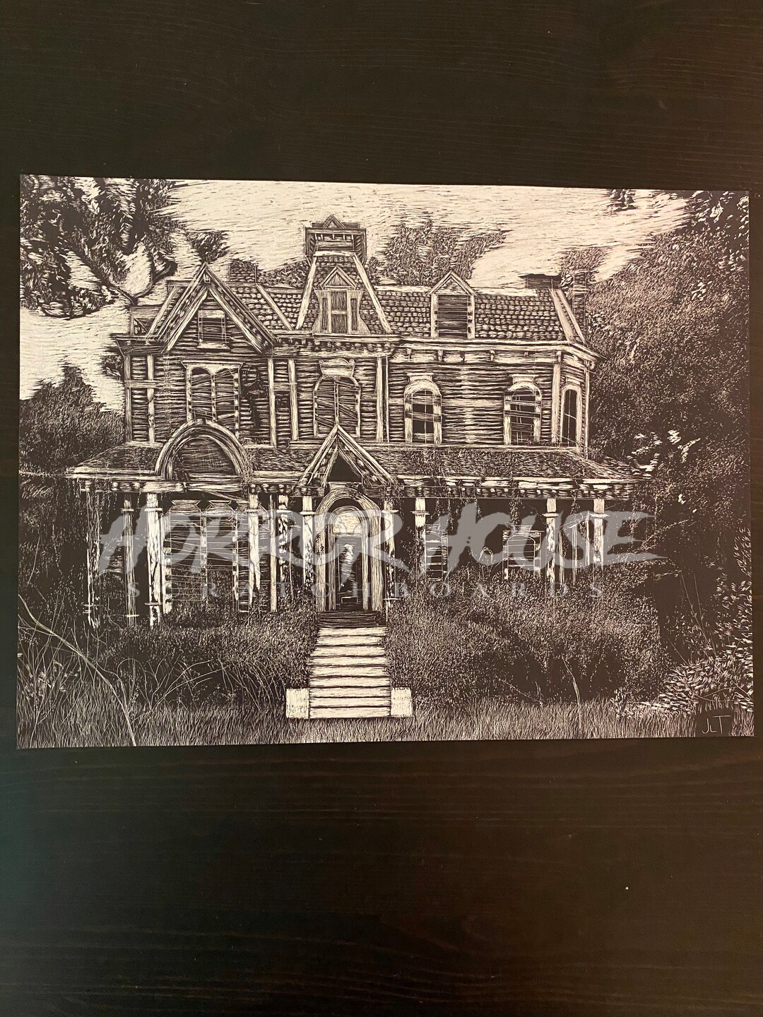 Creel House Scratchboard Art Print - Etsy
