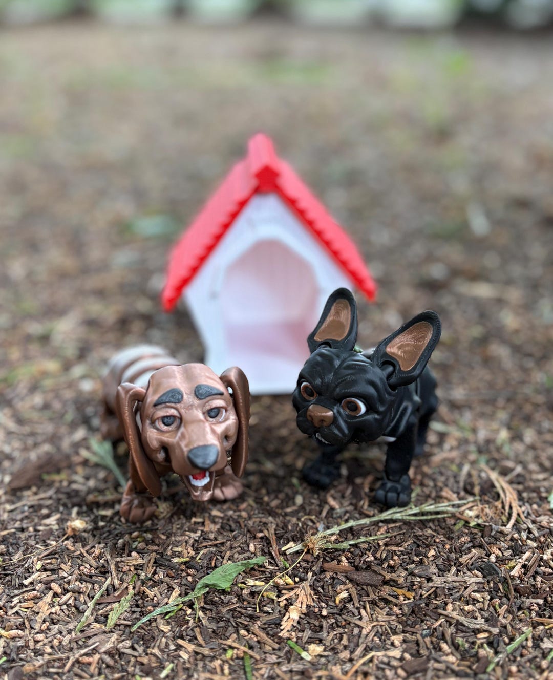 Articulated Dog Toy – French Bulldog or Dachshund | Poseable Dog Fidget ...