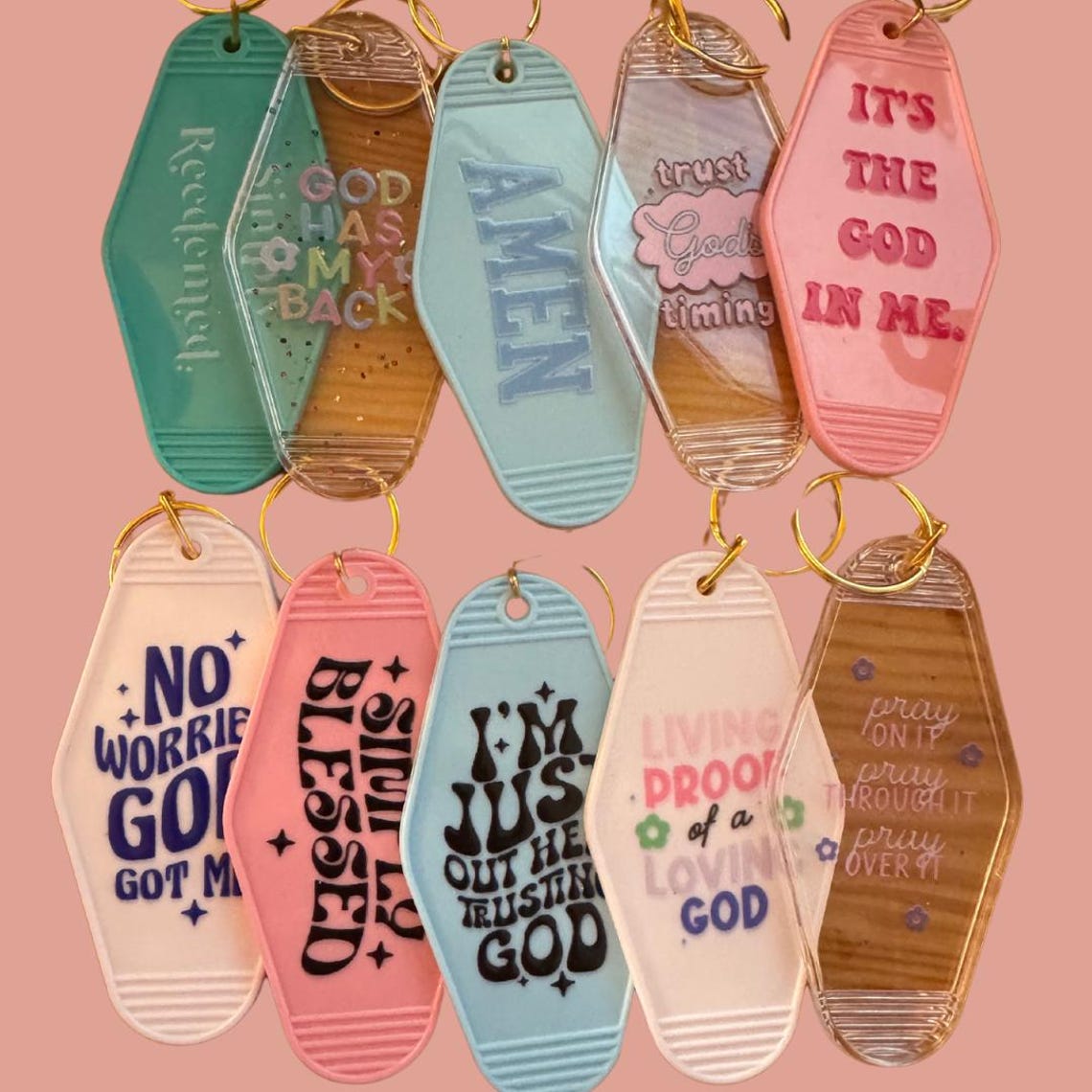 Christian Motel Keychains - Bible Art - Religious Gifts - Trendy - God ...