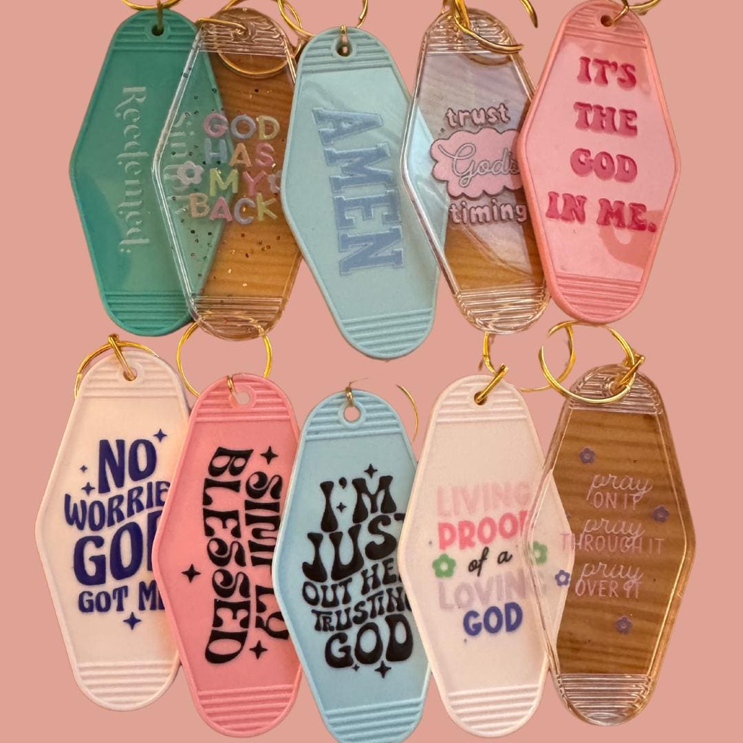 Christian Motel Keychains - Bible Art - Religious Gifts - Trendy - God ...