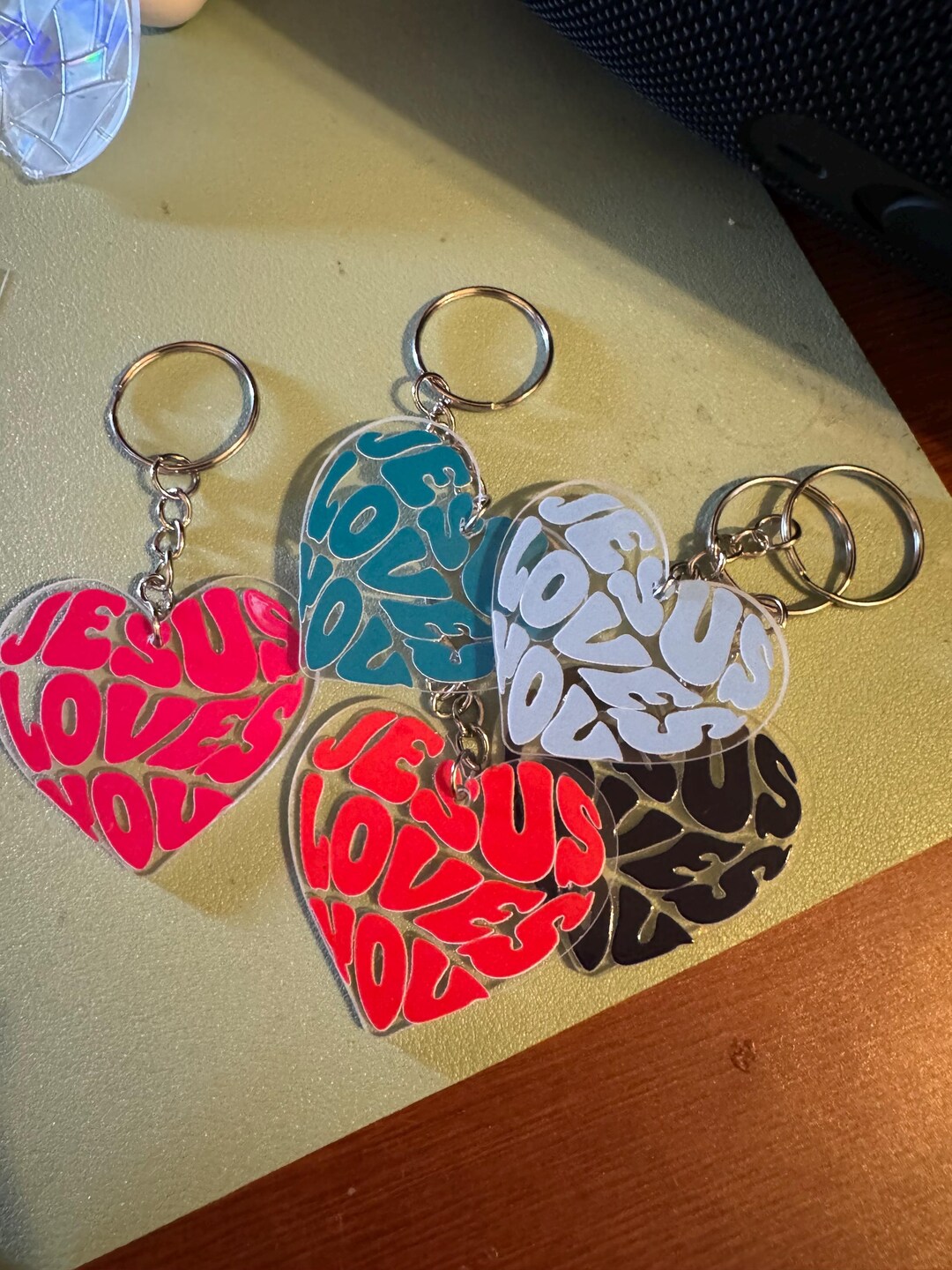 Jesus Loves You Keychains - Bible Art - Religious Gifts - Unique - God ...