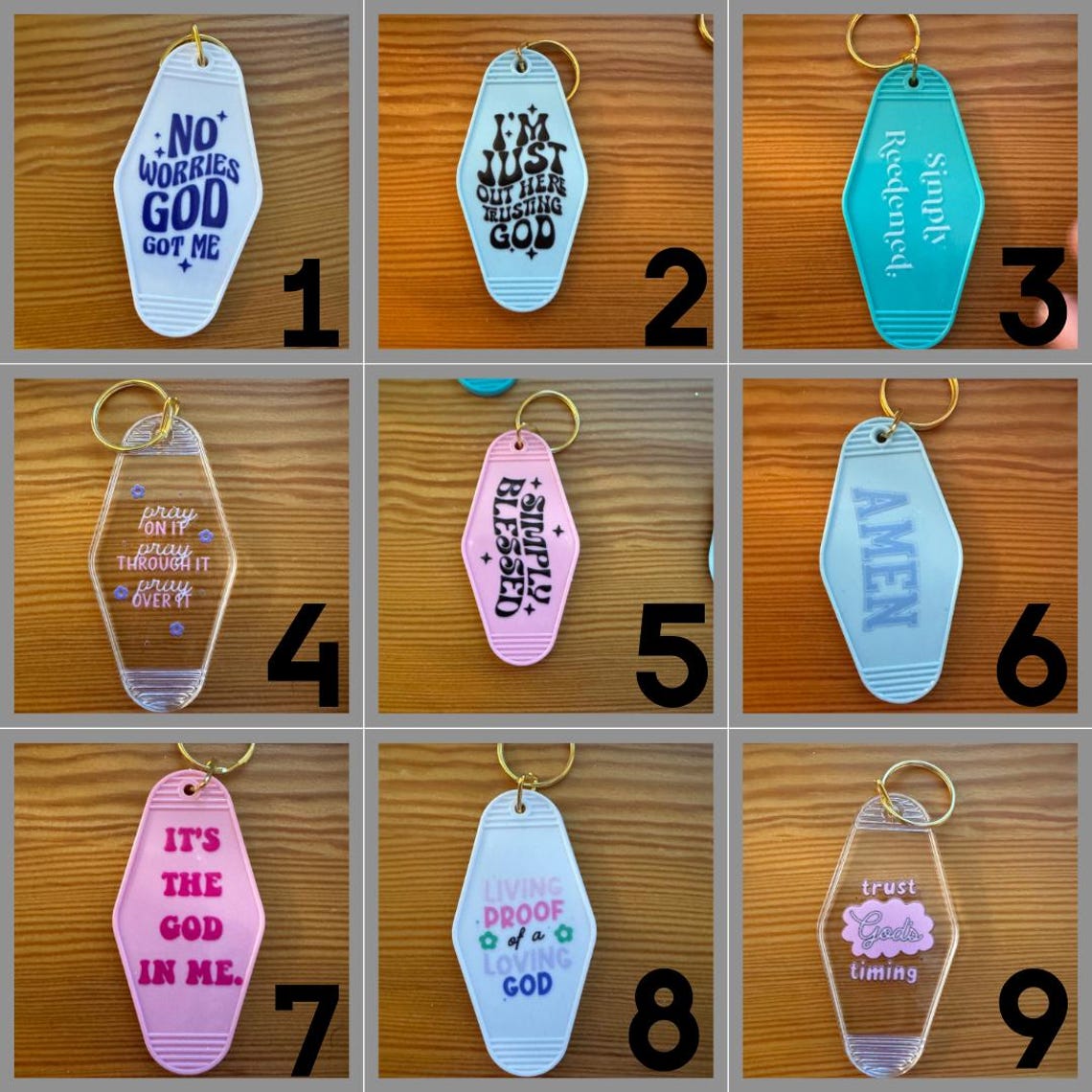 Christian Motel Keychains - Bible Art - Religious Gifts - Trendy - God ...