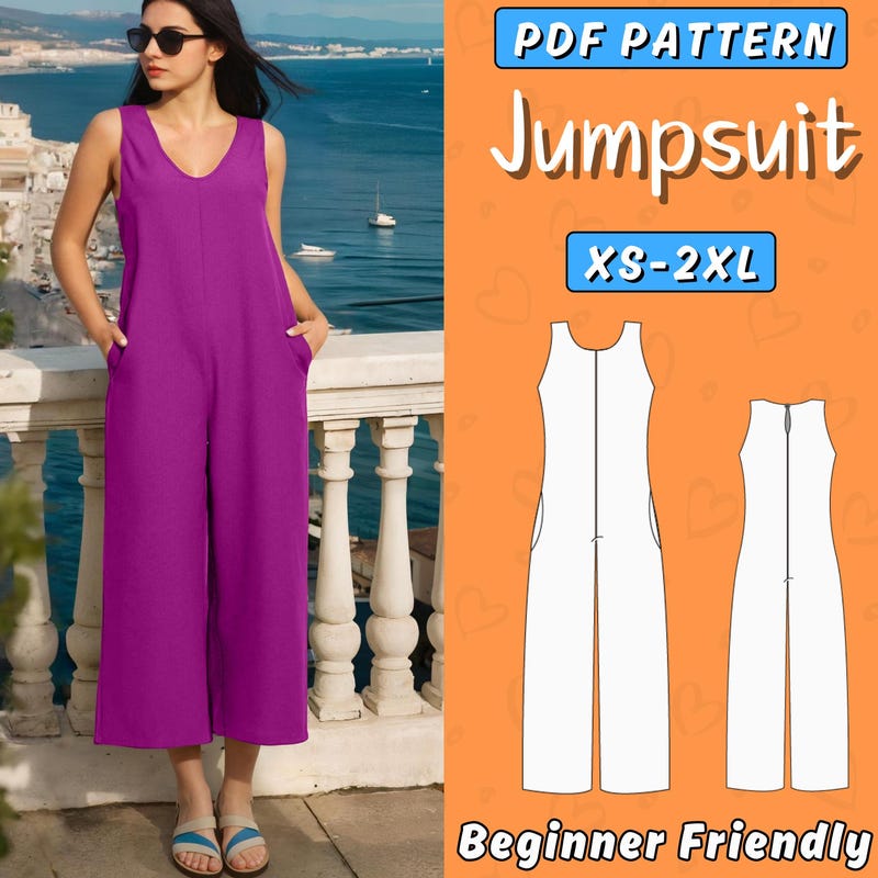 Jumpsuit Sewing Pattern - Etsy