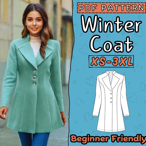 Winter Coat Pattern - Etsy
