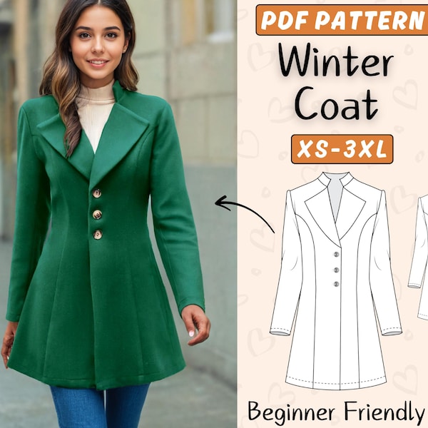 Winter Coat Pattern - Etsy