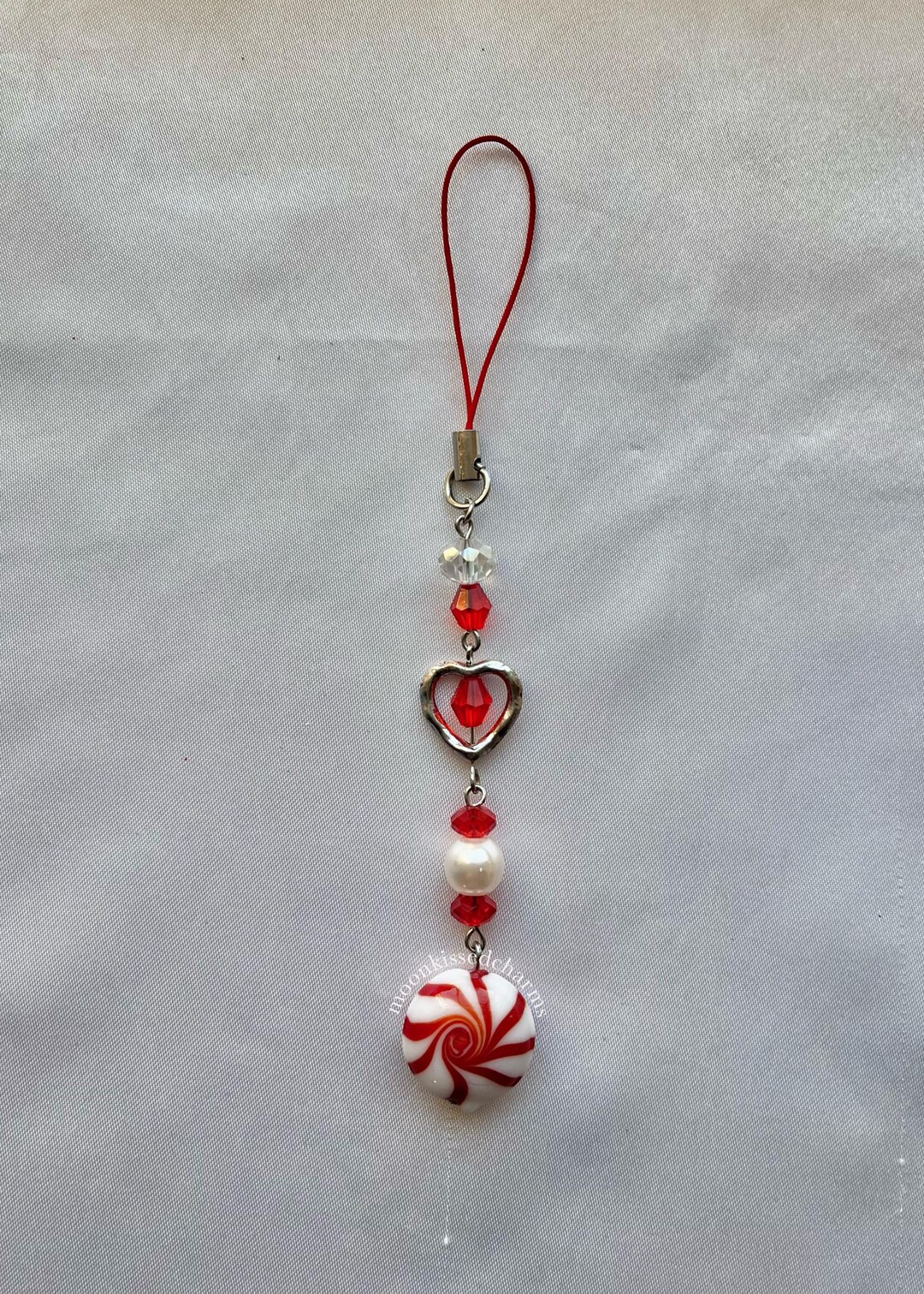 Peppermint Swirl Phone Charm / Keychain - Etsy