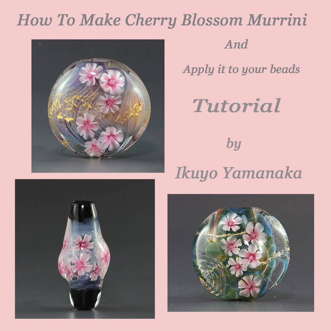 Tutorial: Cherry Blossom Murrini and How to Apply It to Your Beads - Etsy