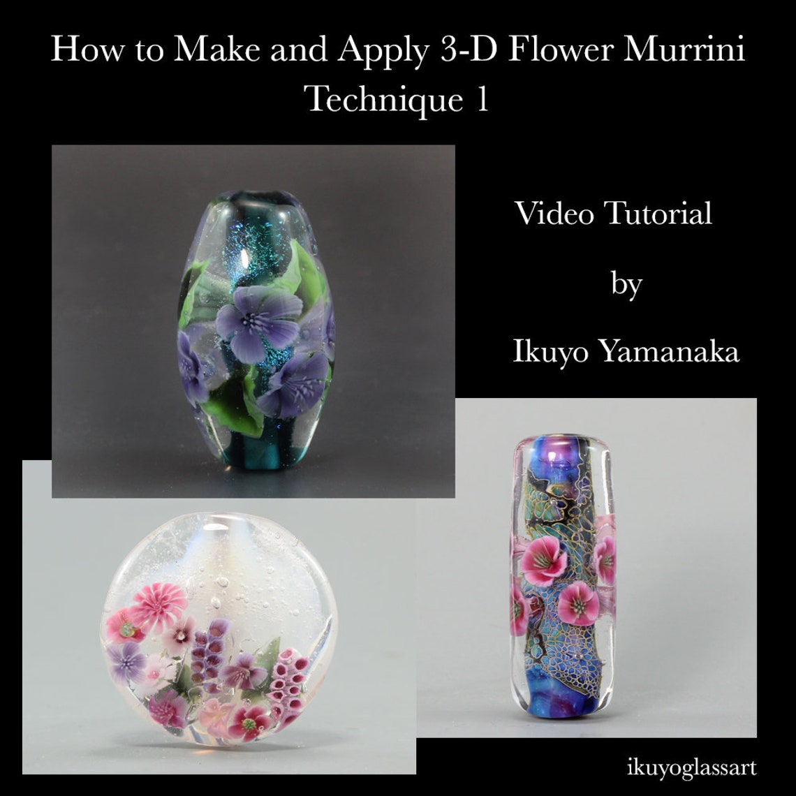 3-D Flower Murrini. Two Different Techniques on How to Make and Apply ...