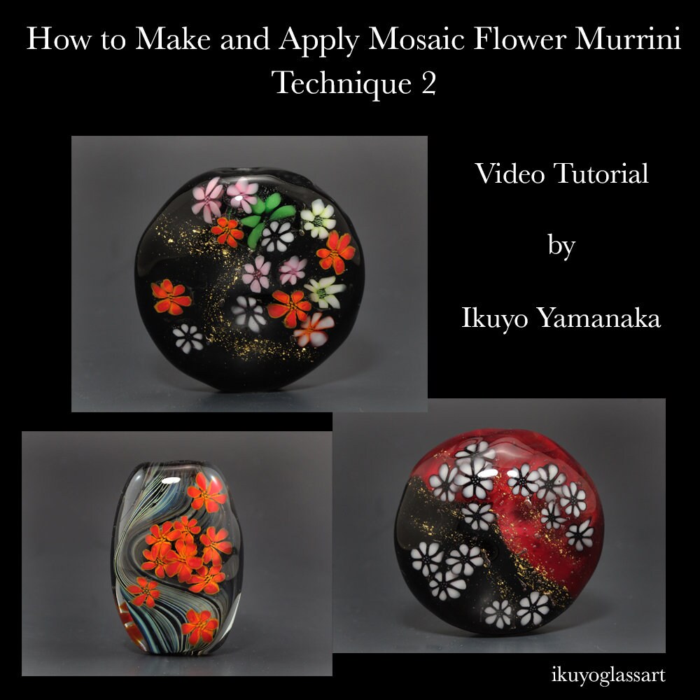 Mosaic 2-D Flower Murrini. Two Different Techniques on How to Make and ...