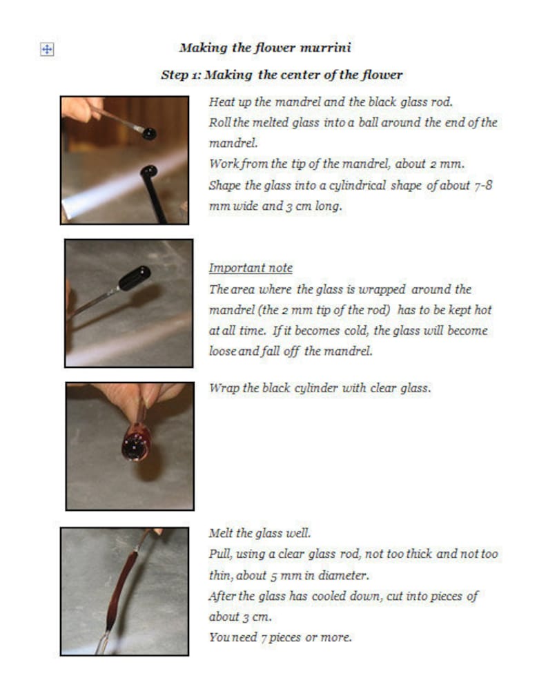 3-in-one Lampwork Tutorial: How to Make 3-D Flower Murrini, Striped and ...