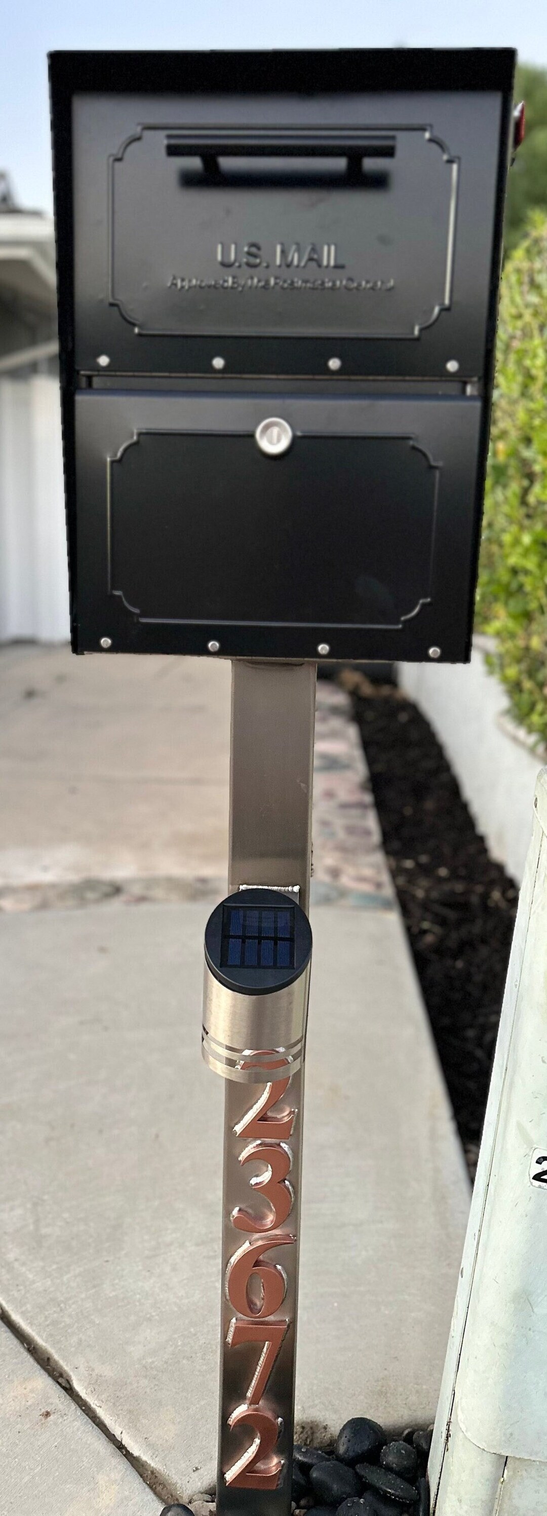 Stainless Steel Mailbox Post,modern Mailbox, Residential Mailbox, Curb ...