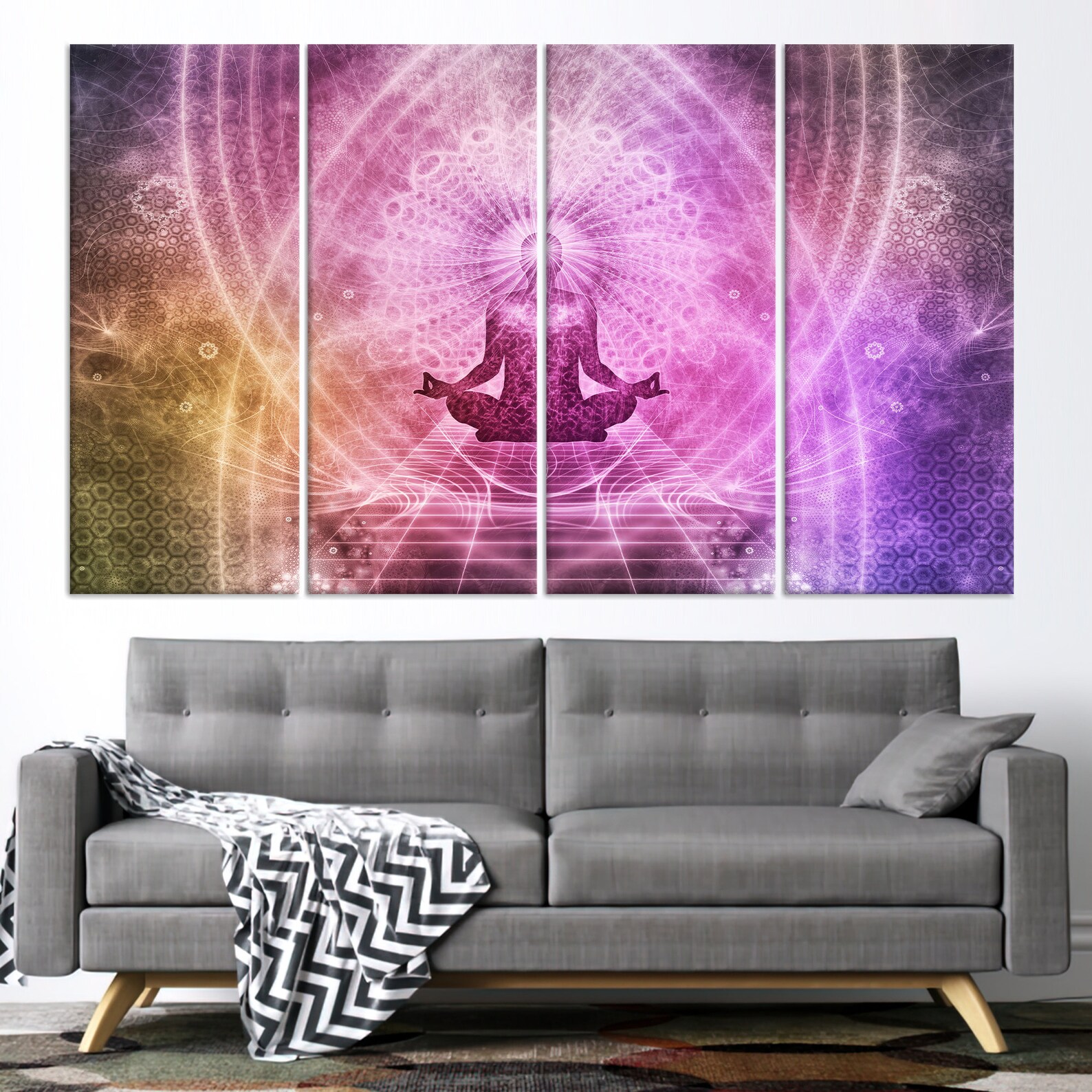 Chakra Yoga Canvas Art: Spiritual Meditation Room Decor - Etsy