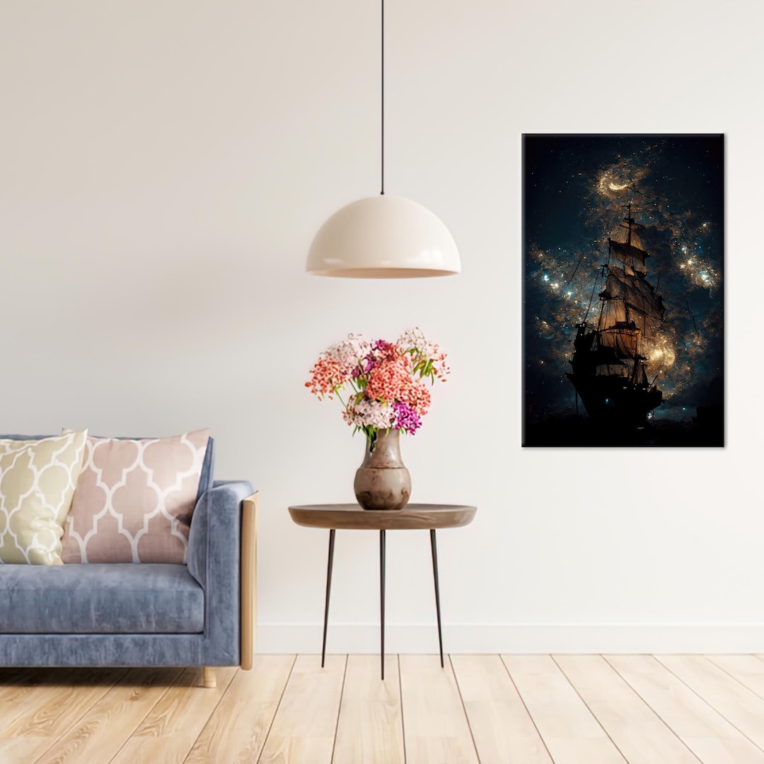 Sailing Ship Poster, Bedroom Decor Art, Trendy Canvas Poster, Modern ...