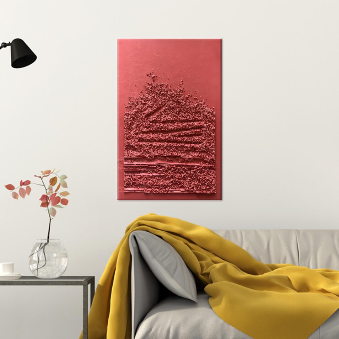 Abstract Canvas Poster, Red Canvas Print, Abstract Red Canvas Decor ...