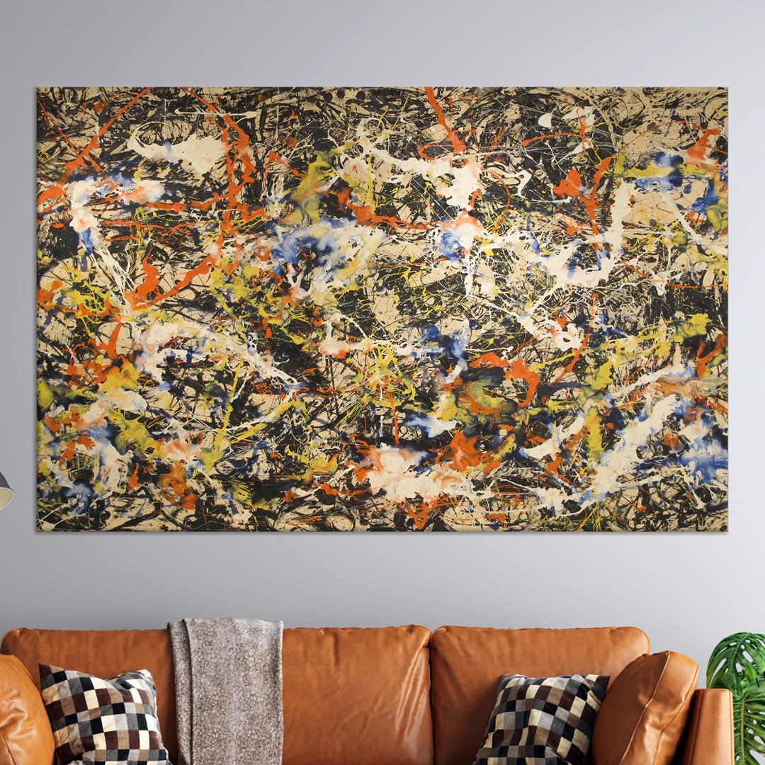 Jackson Pollock Convergence Reproduction Canvas Art: Abstract Expressionism - Etsy