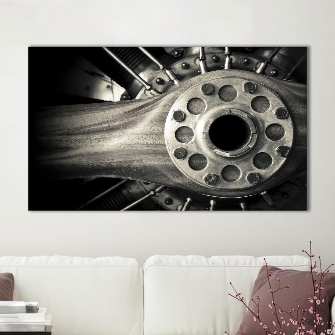 Airplane Propeller Canvas Art: Modern Bohemian Office Decor - Etsy