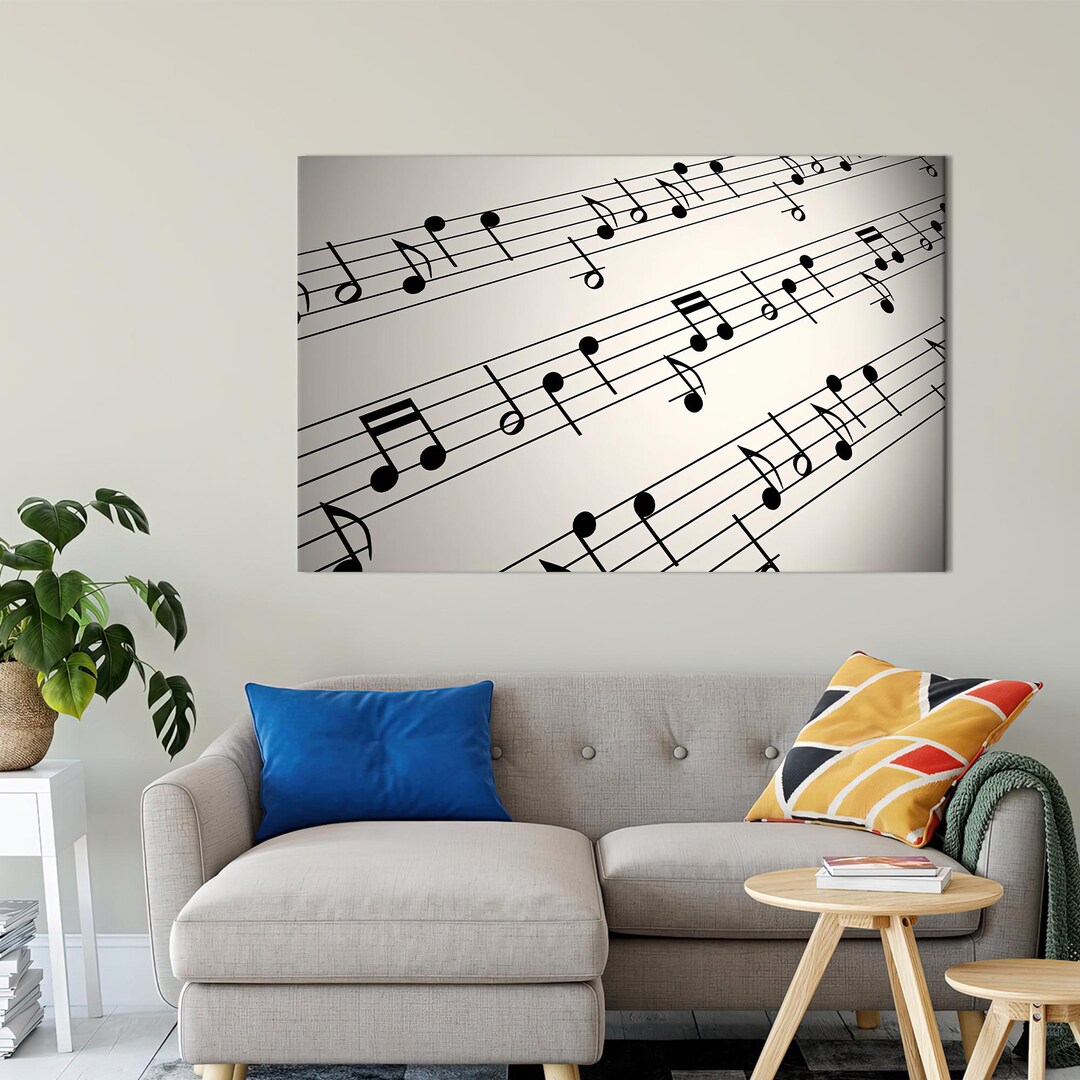Personalized Music Note Canvas Art: Music Room Decor - Etsy