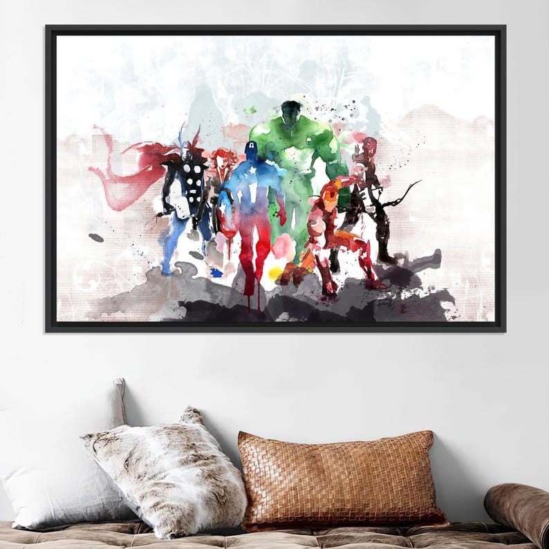 Marvel Canvas Art, Super Hero Wall Art, Movie Canvas Decor, Captain ...