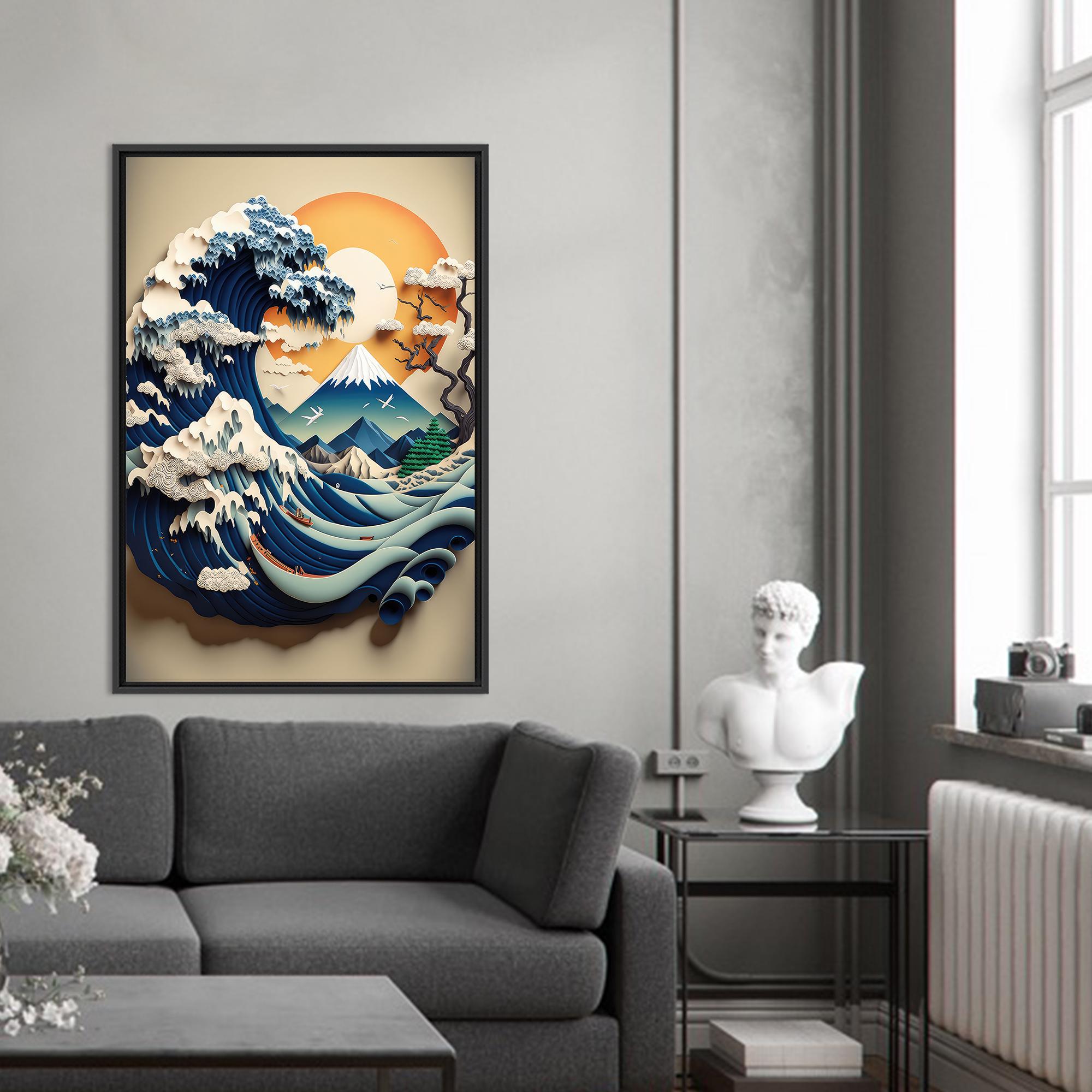 The Great Wave Canvas Poster, Personalized Gifts, Wave Poster, Abstract ...