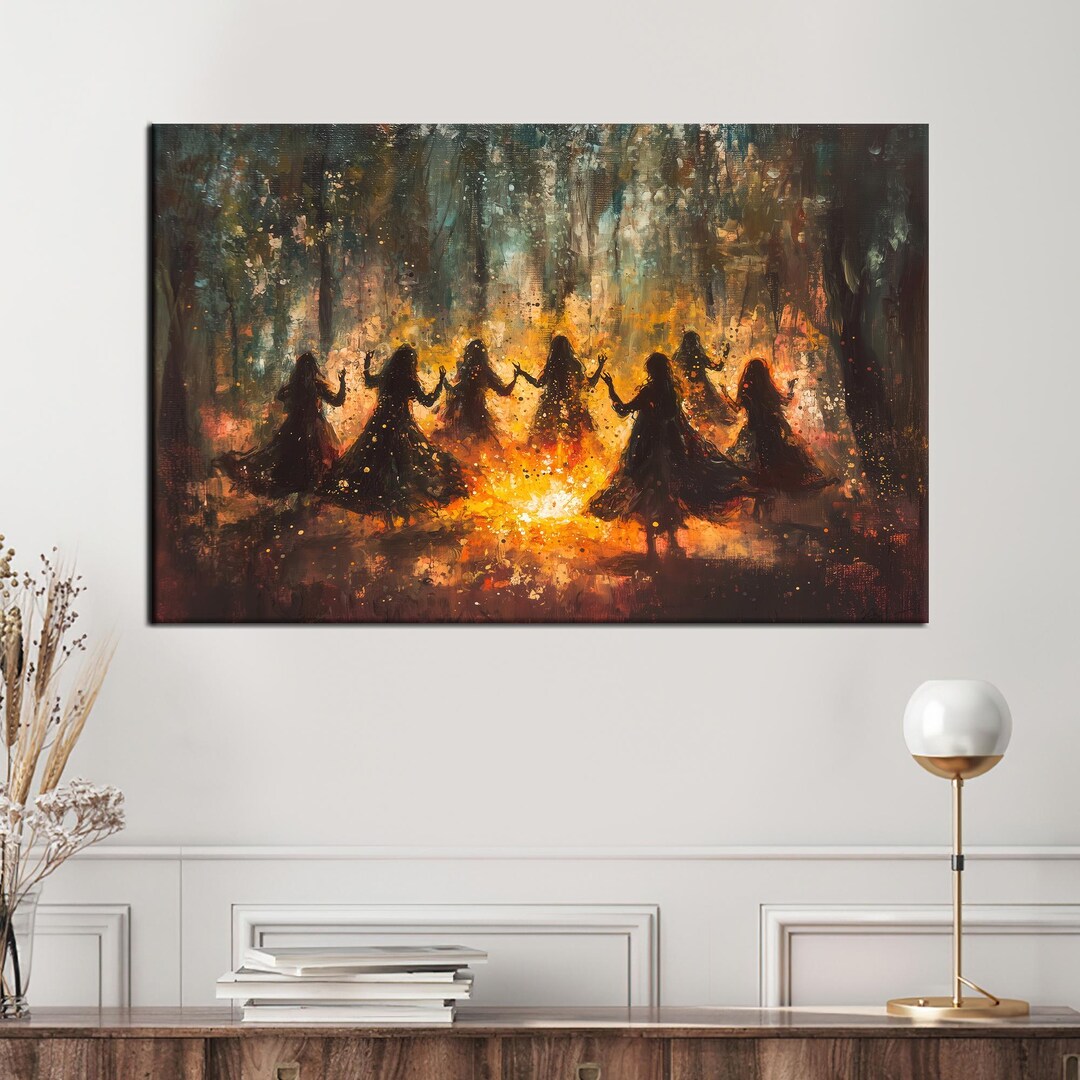 Dancing Witches Canvas Art: Gothic Wedding Decor - Etsy